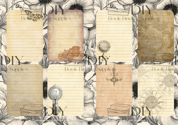 Blooms In Grey – Journal Paper | Diy Book Binding Supplies