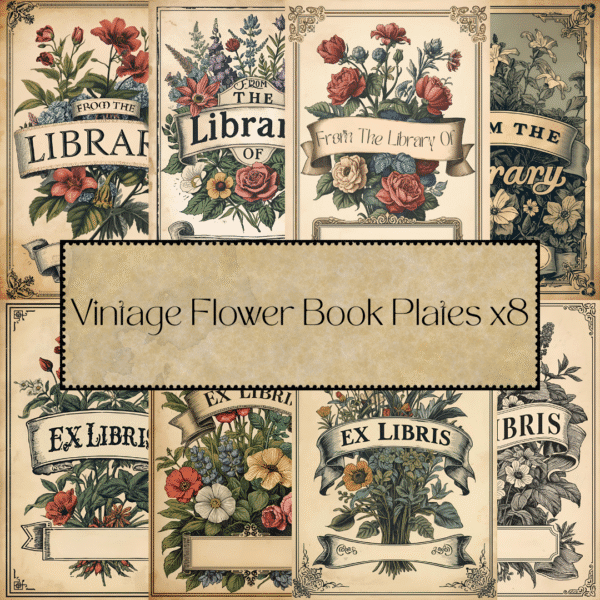Vintage Flowers Book Plates | Diy Book Binding Supplies